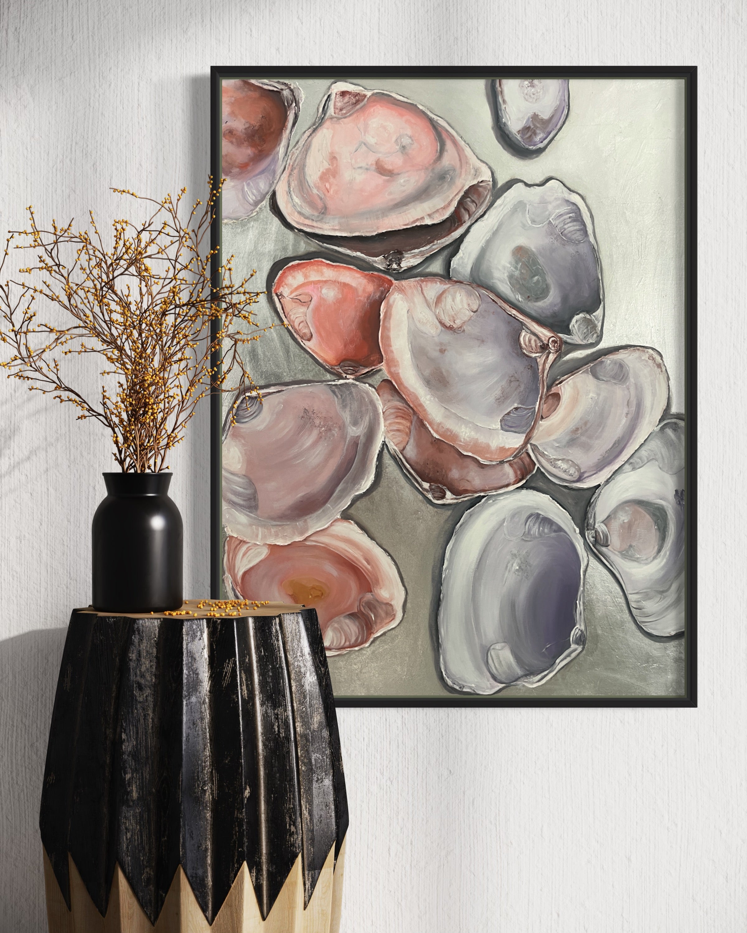Seashells Painting 48x36 inches Pink – Ana Monsanto Art